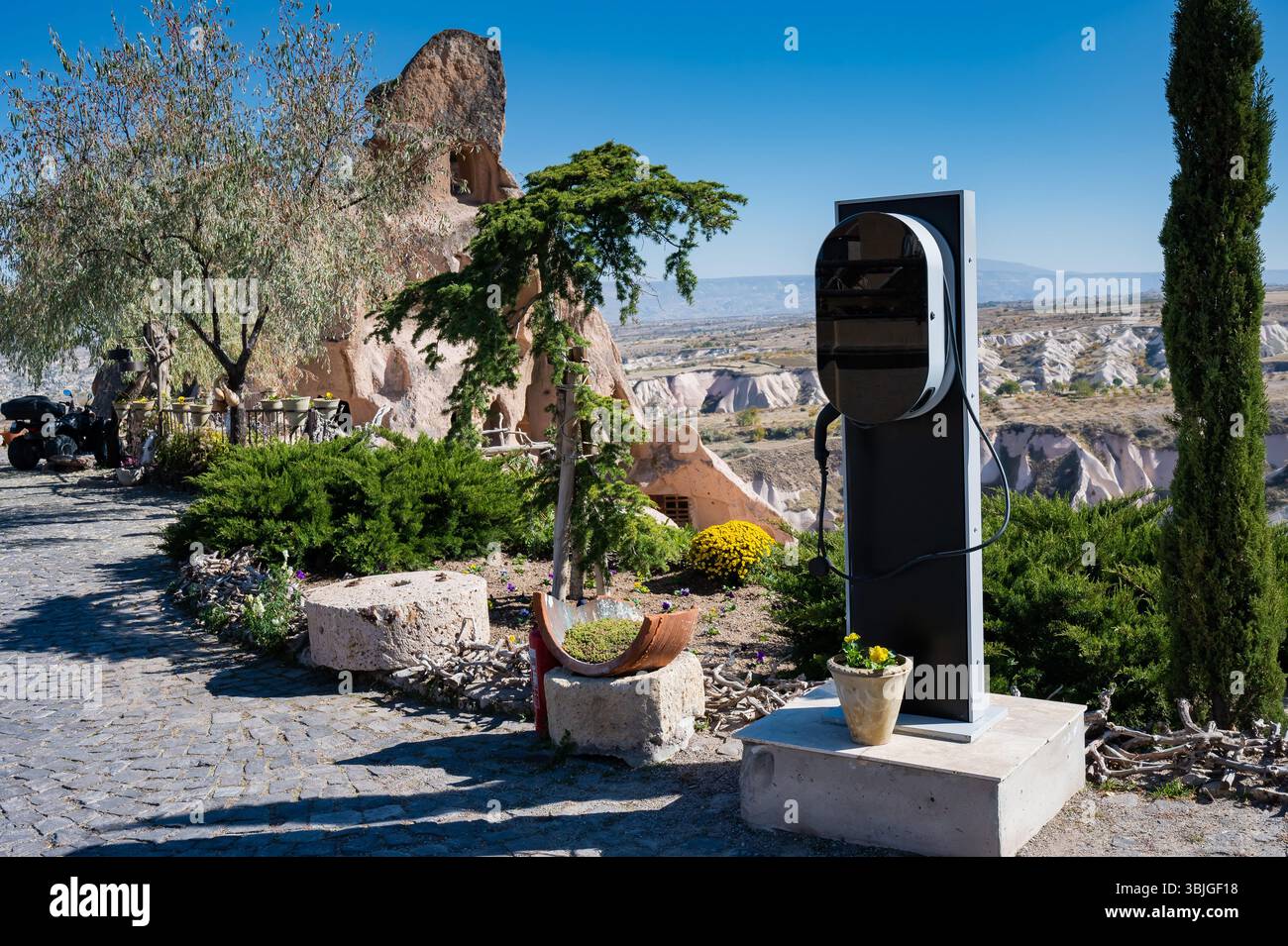 Electric Car Charging Station in Turkey Cappadocia Stock Photo - Alamy