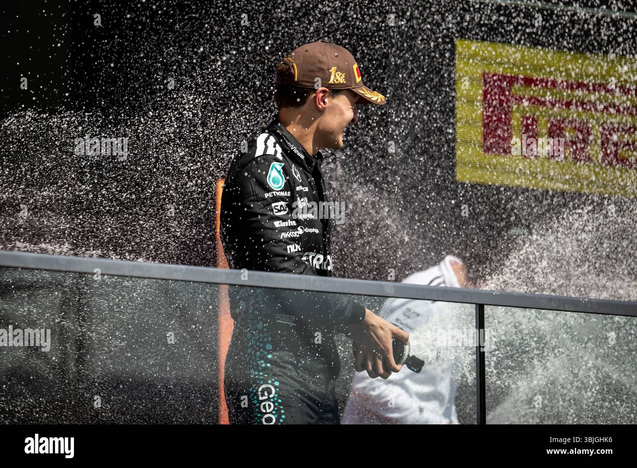 Podium RUSSELL George (gbr), Mercedes AMG F1 Team W16, portrait during the Formula 1 Pirelli ...