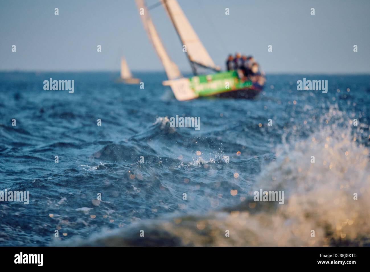 Sailing regatta in the Gulf of Finland at sunset, sailing yacht ...