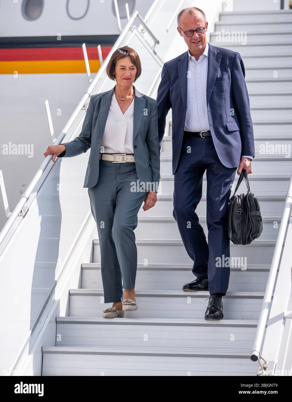 15 June 2025, Canada, Calgary: German Chancellor Friedrich Merz (CDU ...