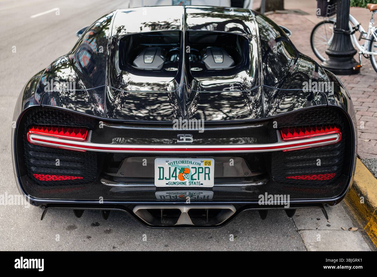 Miami, Florida, USA - April 02, 2025: Silver matter sport car, supercar ...