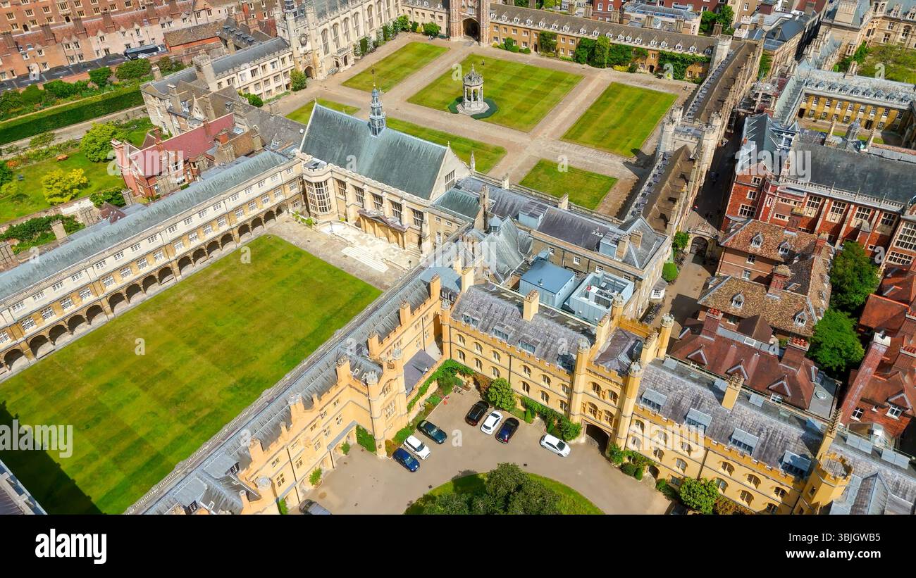 Panoramic view of Cambridge University, a prestigious university ...