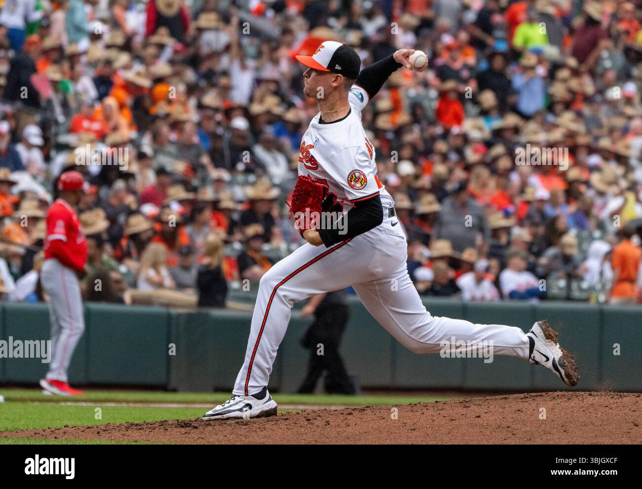 Baltimore, USA. 15th June, 2025. BALTIMORE, MD - JUNE 15: Baltimore Orioles pitcher Scott ...
