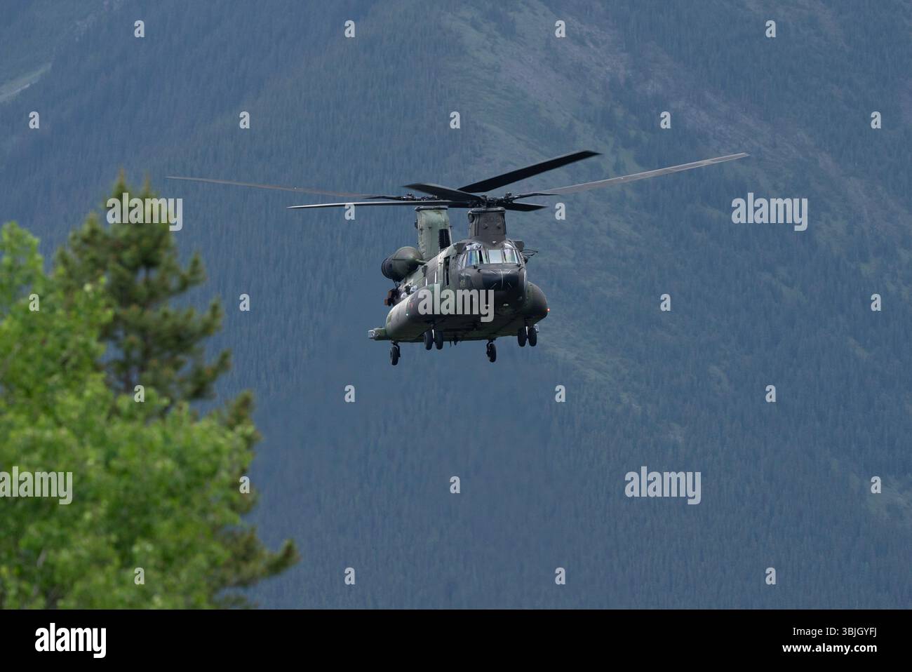 Kananaskis, Canada. 15th June, 2025. A Canadian Forces Chinook ...