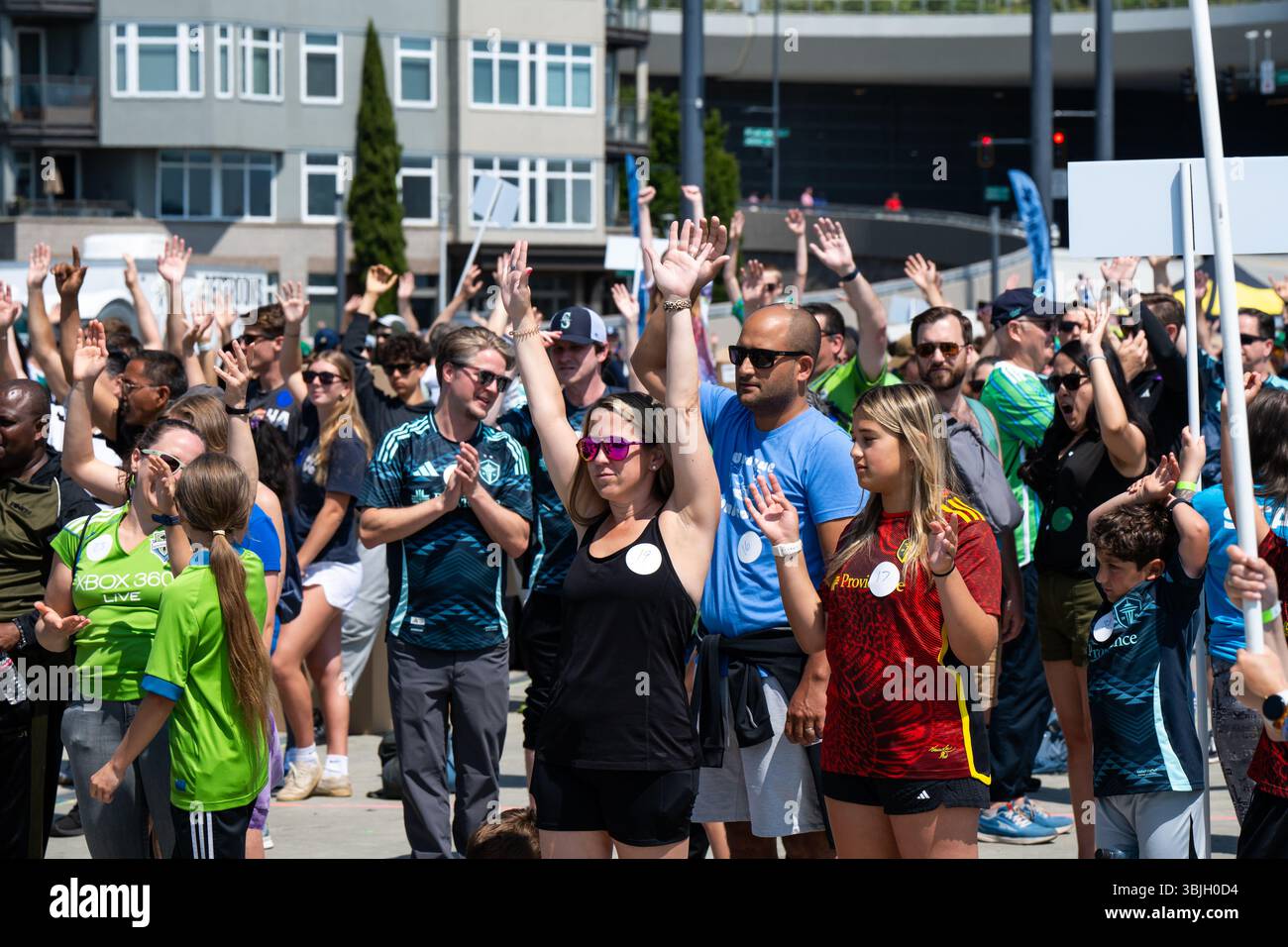 Seattle, USA. 15th Jun 2025. Just after 4:00pm The Seattle Sounders an ...