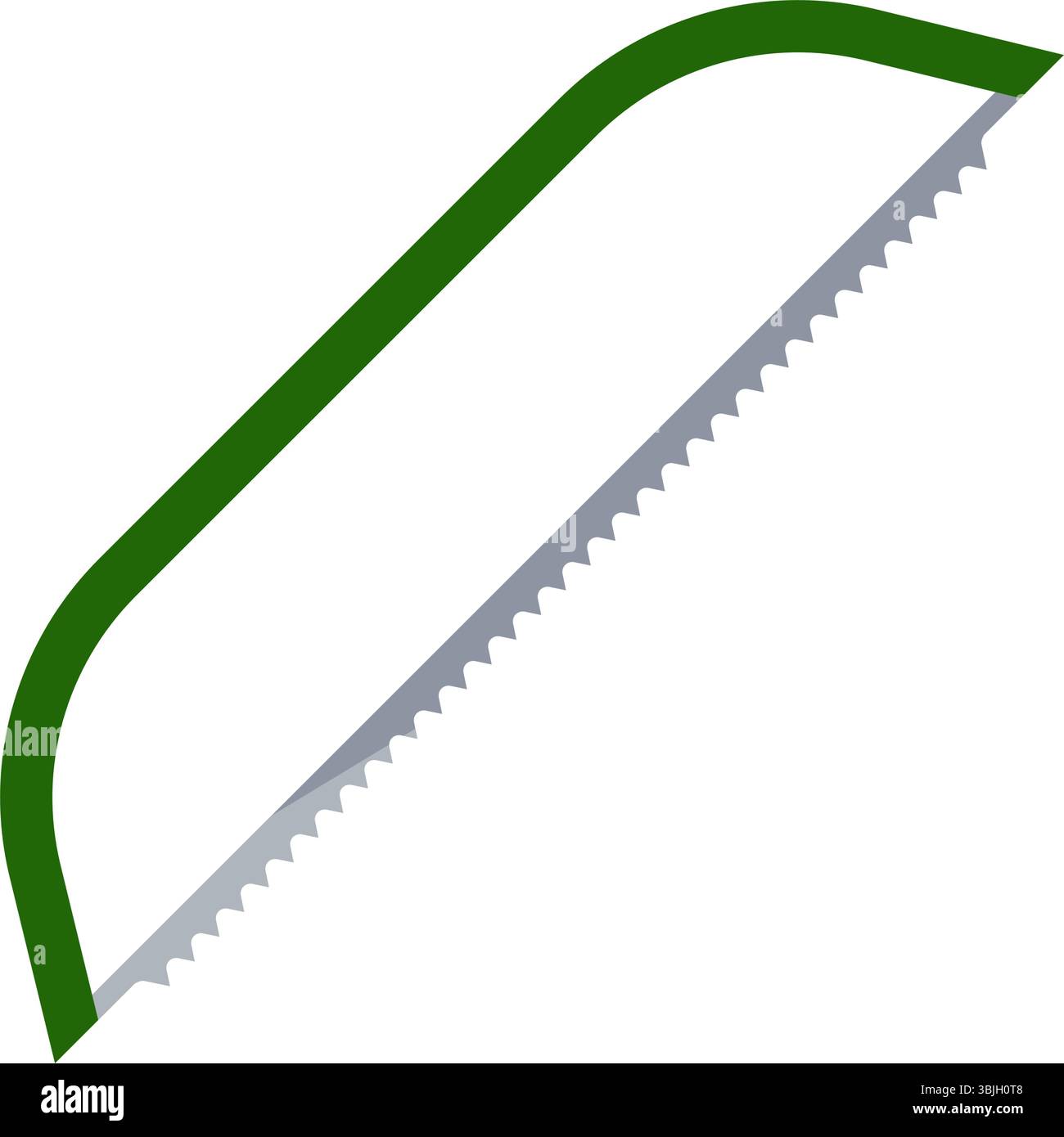 Bow Saw Pruning Garden Tool In Flat Design Vector Stock Vector Image And Art Alamy