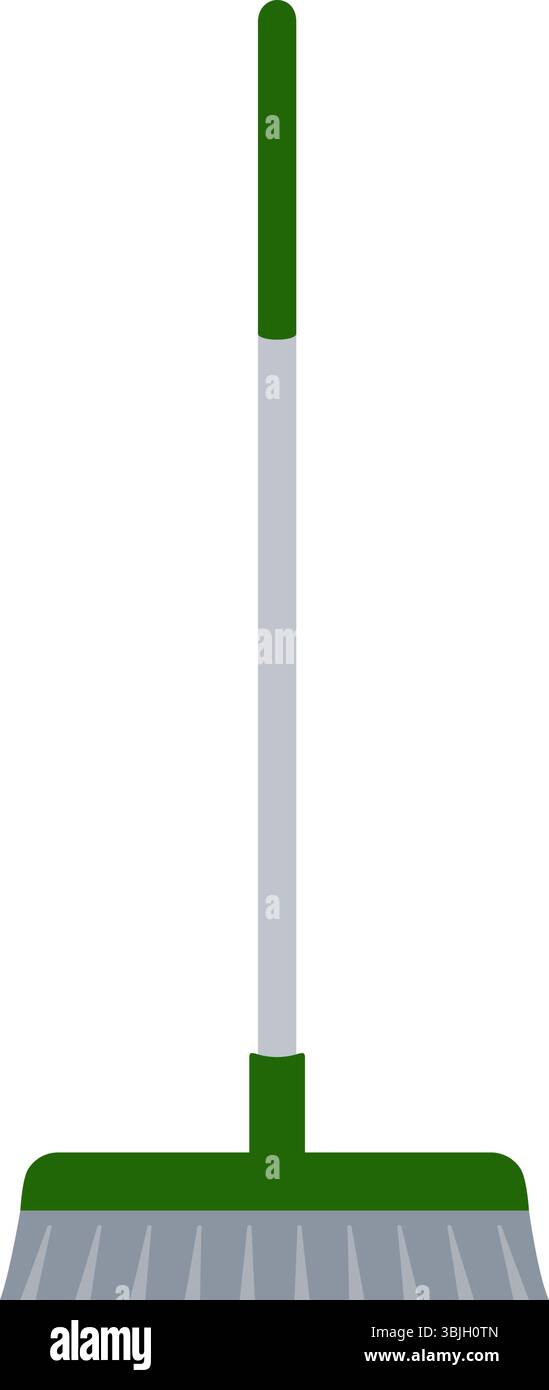 Push broom for yard work work as a flat design vector icon Stock Vector ...