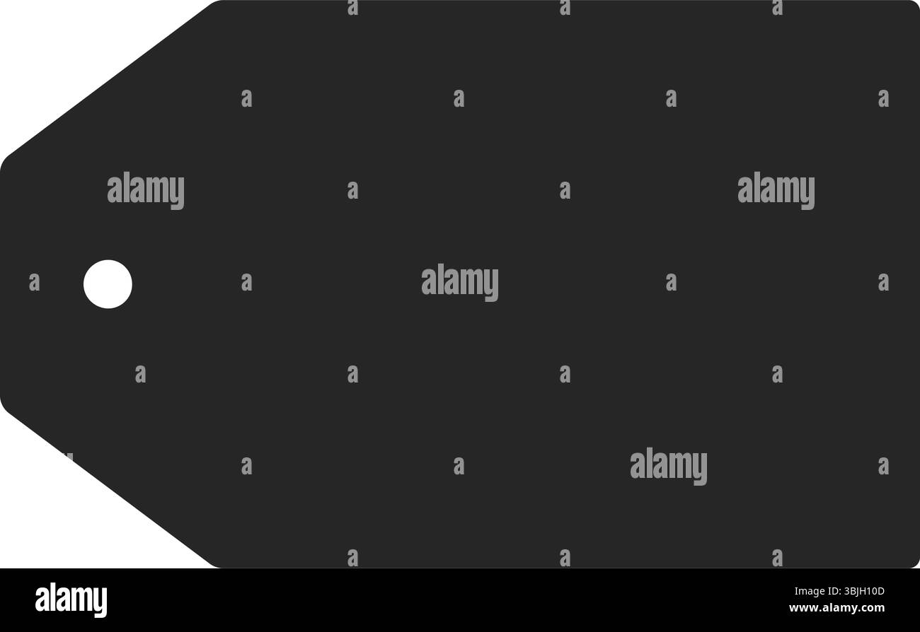 Blank hang tag or label template in silhouette vector icon Stock Vector ...