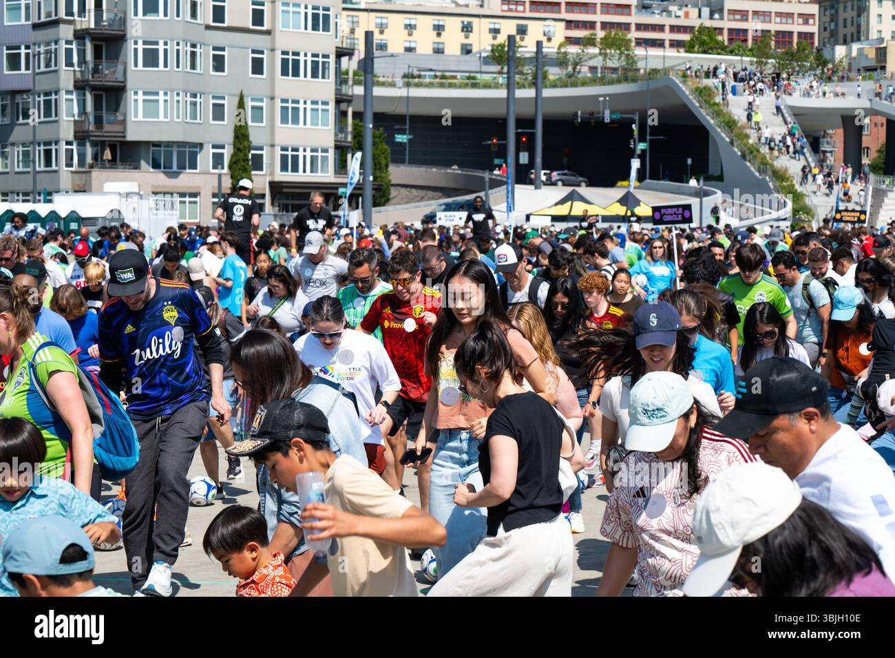 Seattle, USA. 15th Jun 2025. Just after 4:00pm The Seattle Sounders an ...