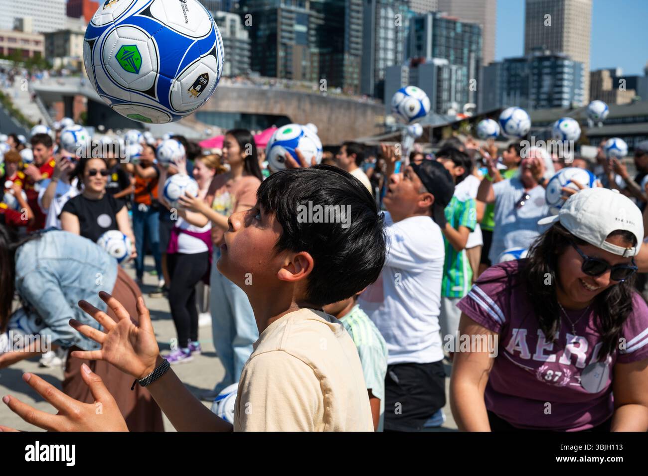 Seattle, USA. 15th Jun 2025. Just after 4:00pm The Seattle Sounders an ...