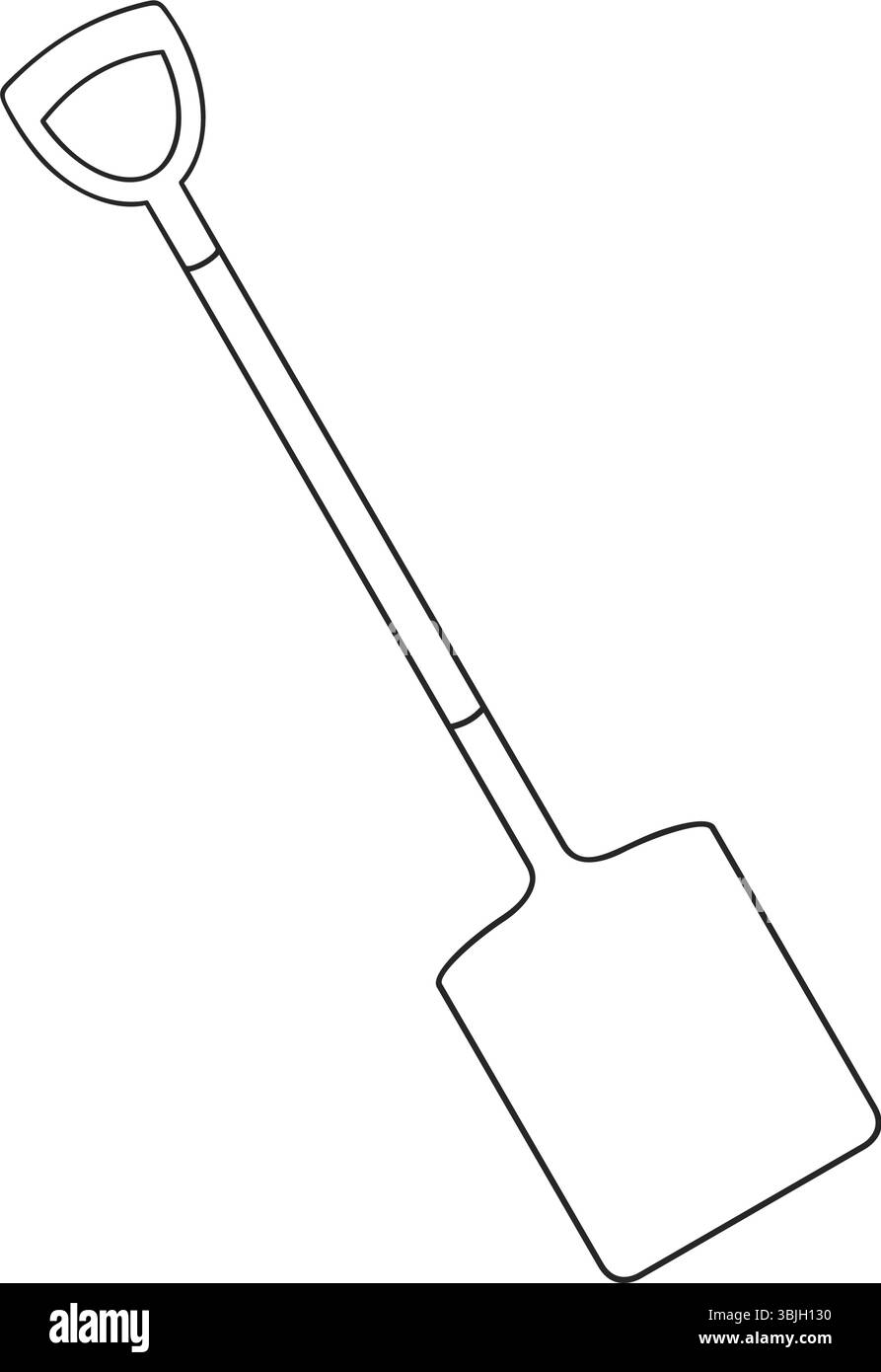 Garden spade for digging as an outline vector Stock Vector Image & Art ...