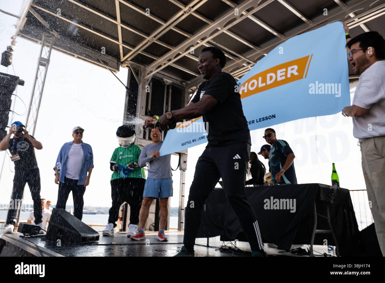 Seattle, USA. 15th Jun 2025. Just after 4:00pm The Seattle Sounders an ...