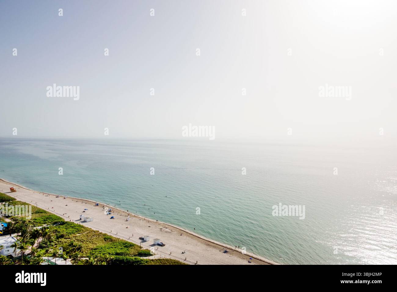 Miami Beach Florida,Sahara Saharan desert dust airborne event,aerial ...
