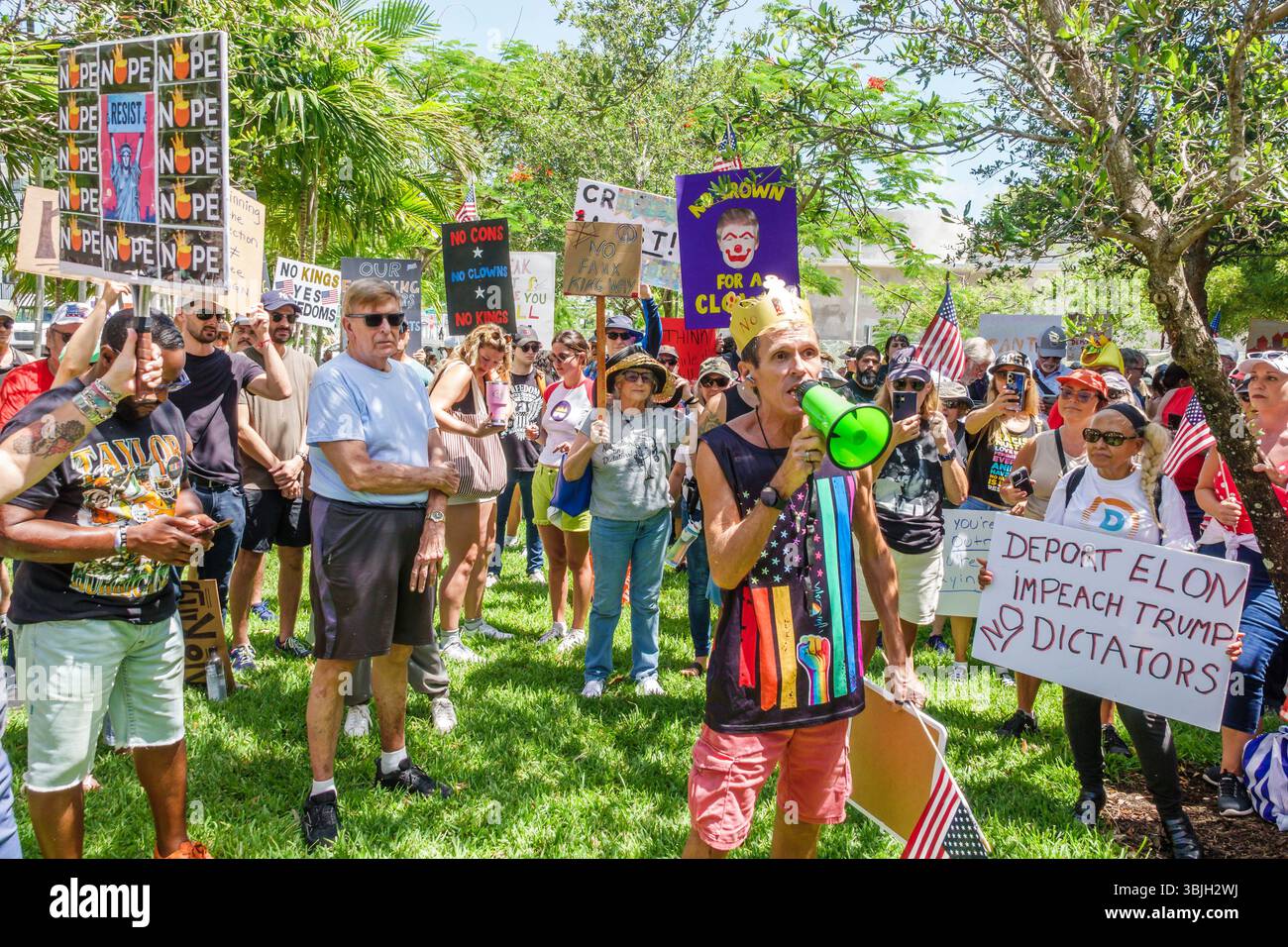 Miami Beach Florida,Pride Park,No Kings Day Protest Protests organized ...