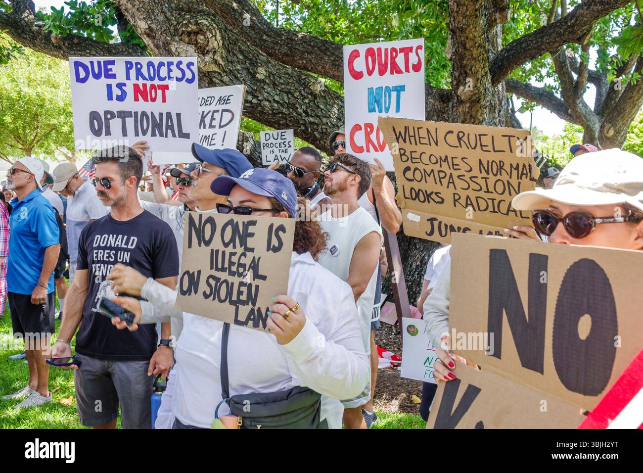 Miami Beach Florida,Pride Park,No Kings Day Protest Protests organized ...