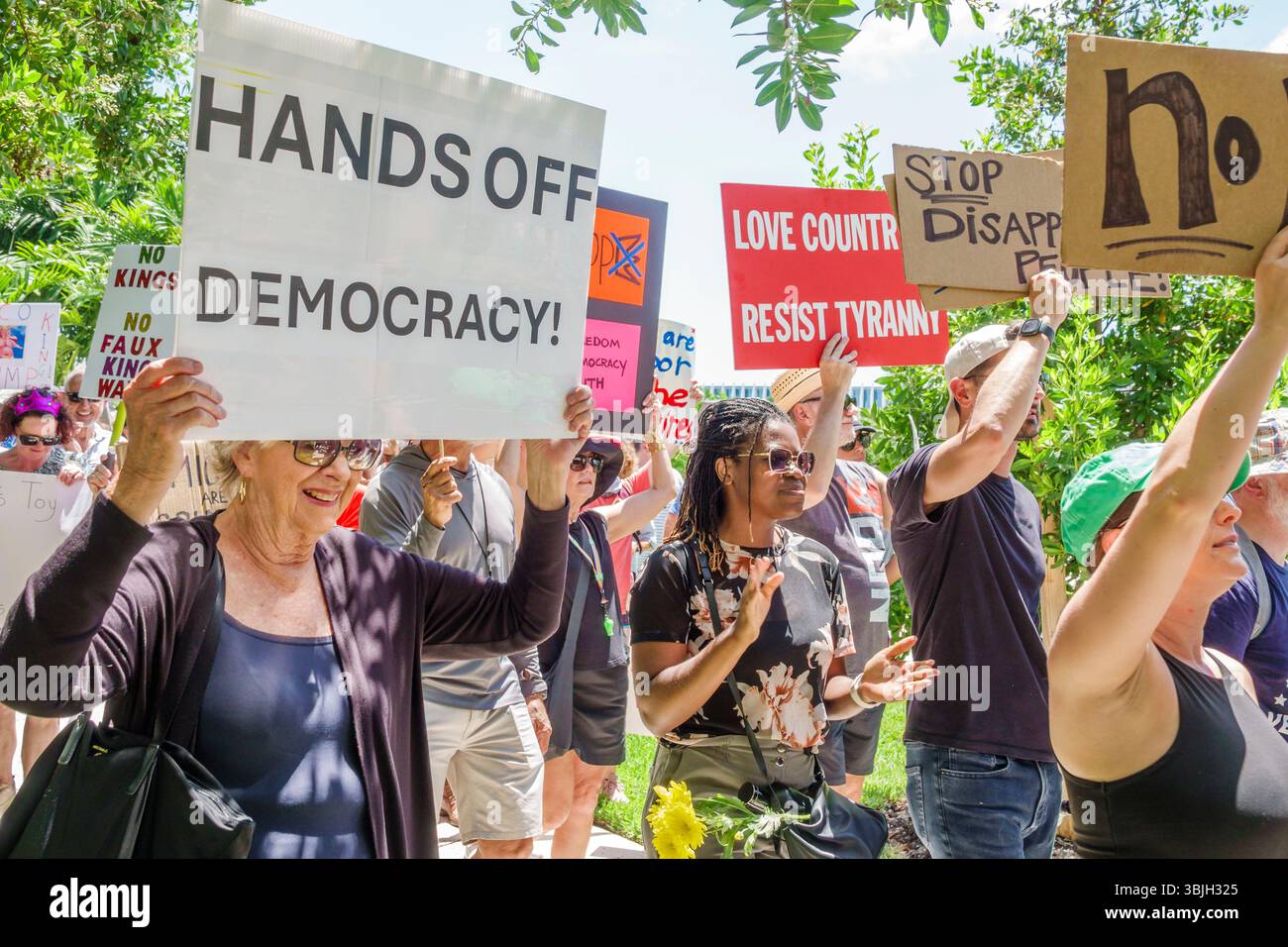 Miami Beach Florida,Pride Park,No Kings Day Protest Protests organized ...