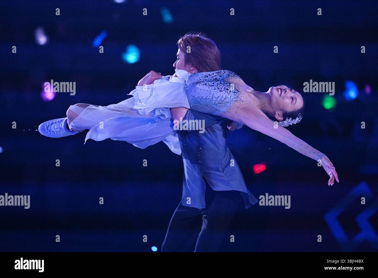 (L-R) Shoma Uno, Marin Honda, JUNE 14, 2025 - Figure Skating : Ice Brave 2025 at Moricoro Park ...