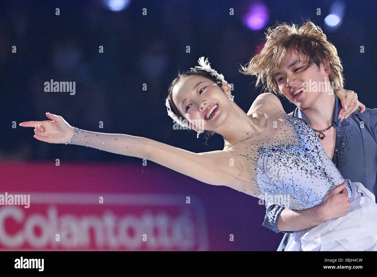 (L-R) Marin Honda, Shoma Uno, JUNE 14, 2025 - Figure Skating : Ice Brave 2025 at Moricoro Park ...
