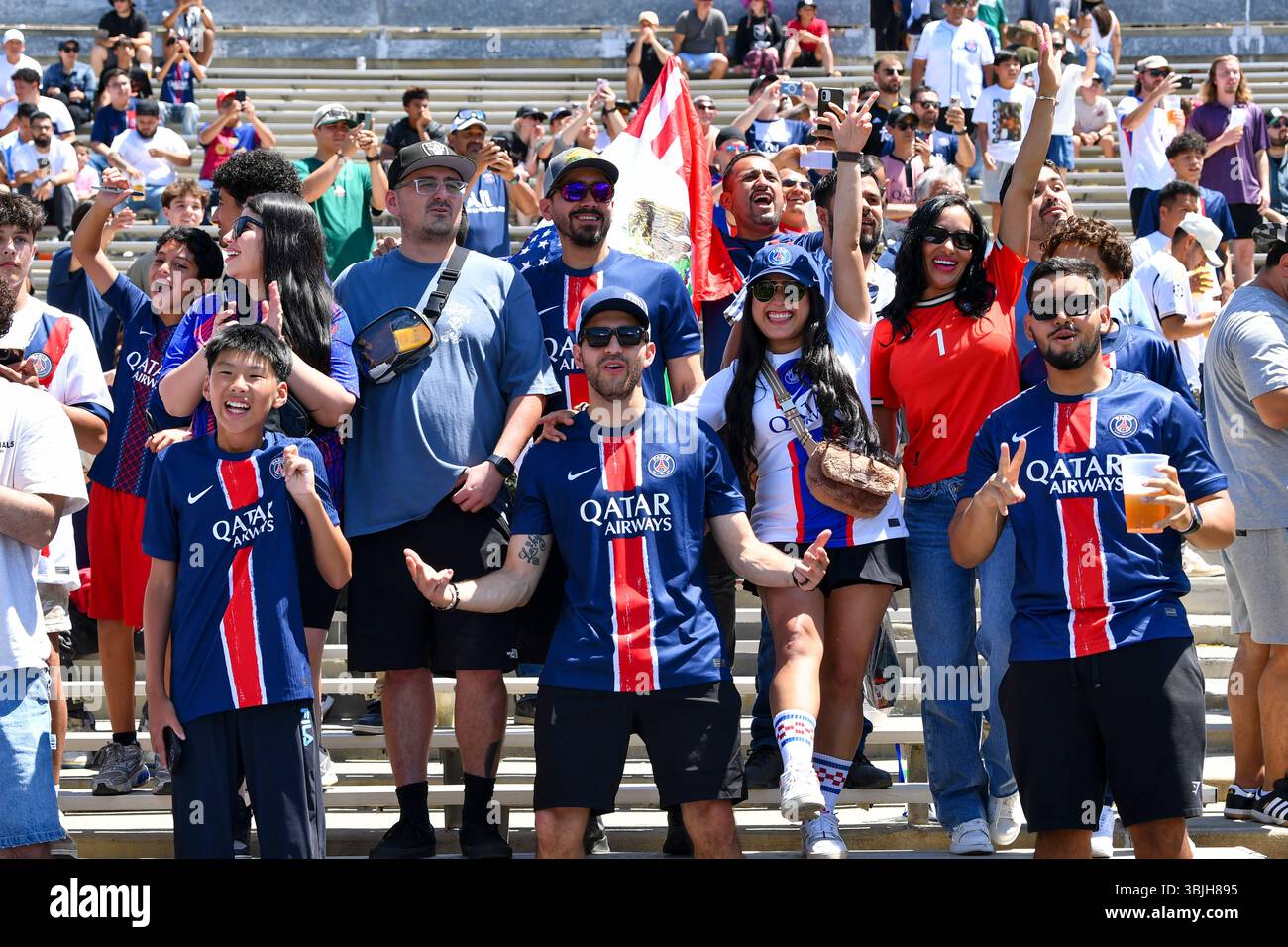 Pasadena, CA. 15th June, 2025. PSG fans in the stands during the FIFA ...