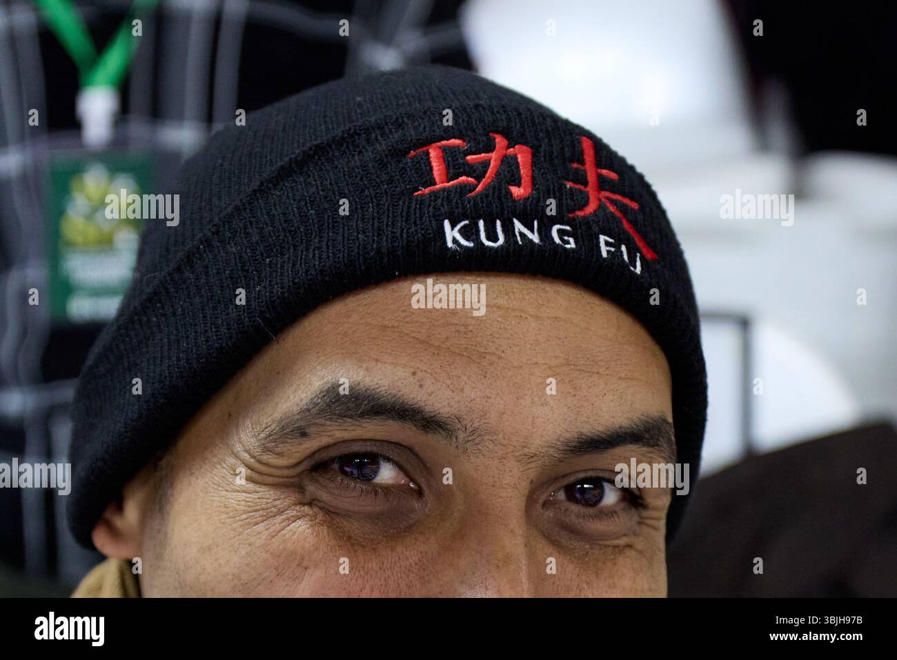 Buenos Aires, Argentina. 15th June, 2025. A supporter wears a hat with ...