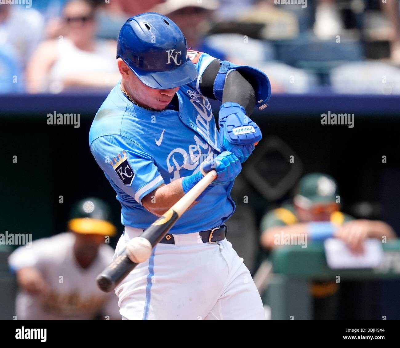 Kansas City, USA. June 15, 2025: Kansas City Royals catcher Freddy ...
