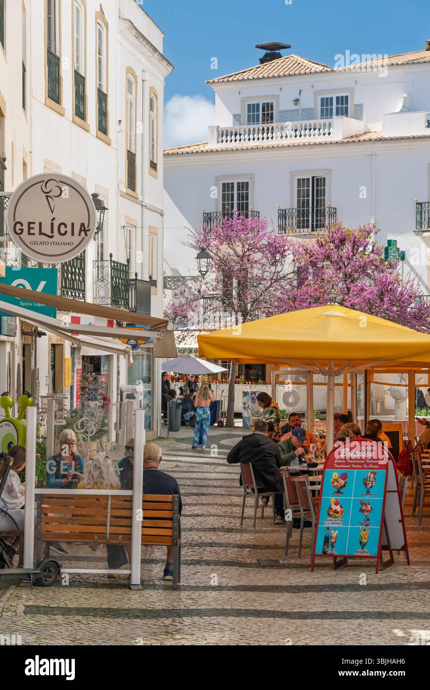 Old town street in Lagos, Algarve, Portugal, Europe Stock Photo - Alamy