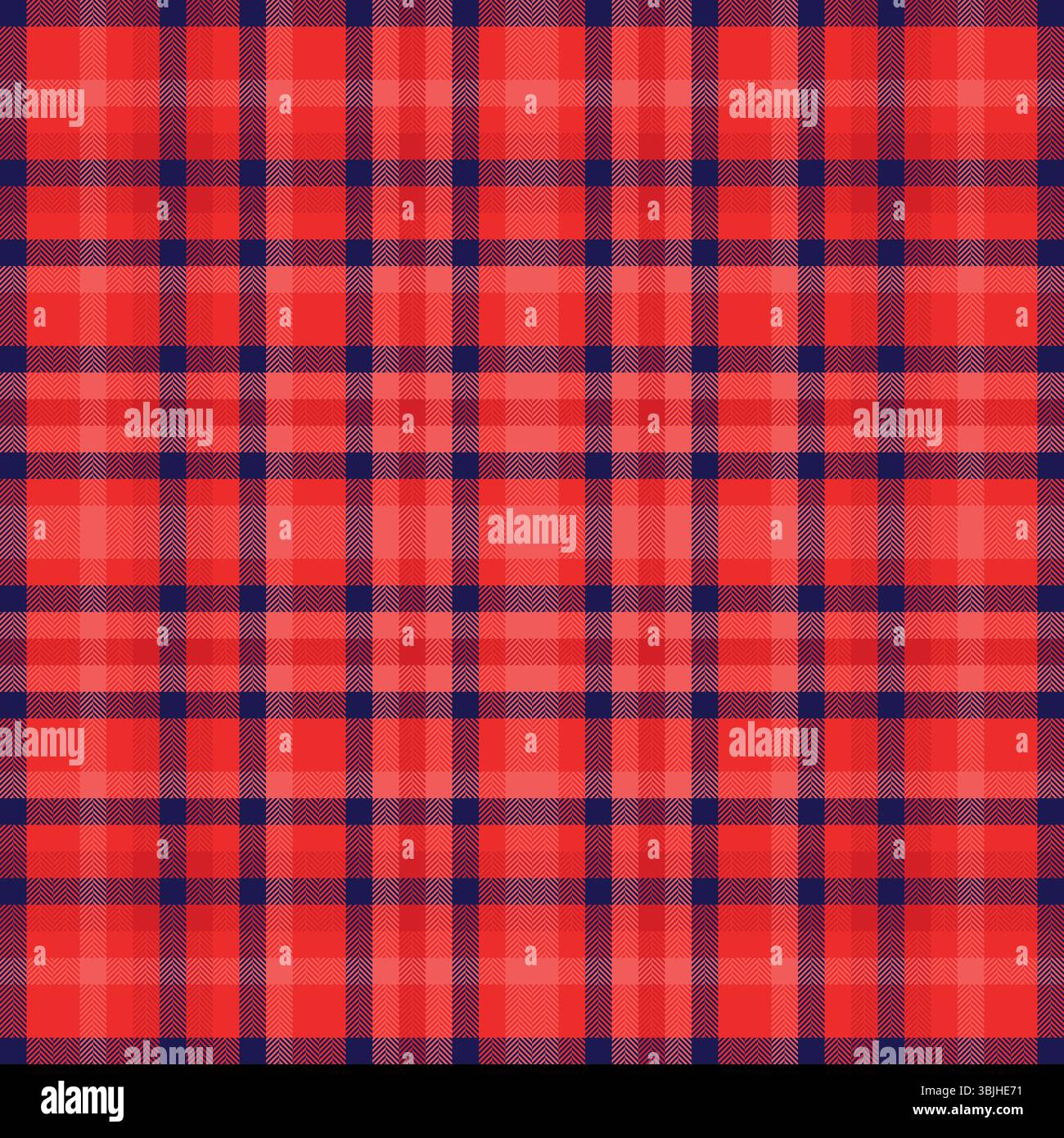 Vibrant tartan pattern in shades of red and blue. Classic design ideal ...