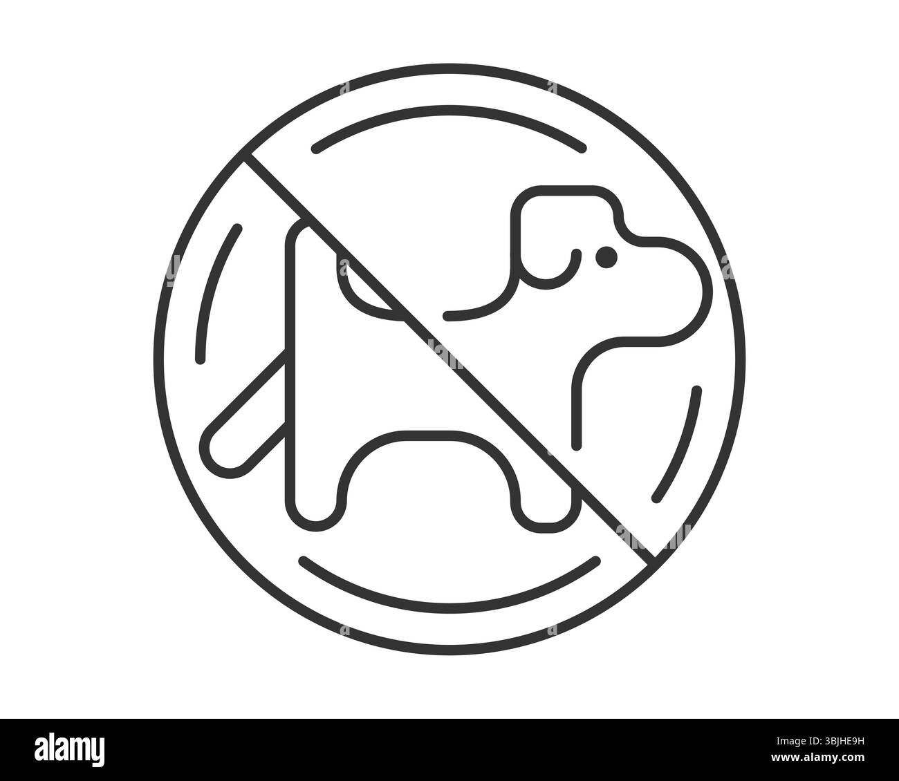 Dogs prohibited signage Black and White Stock Photos & Images - Alamy