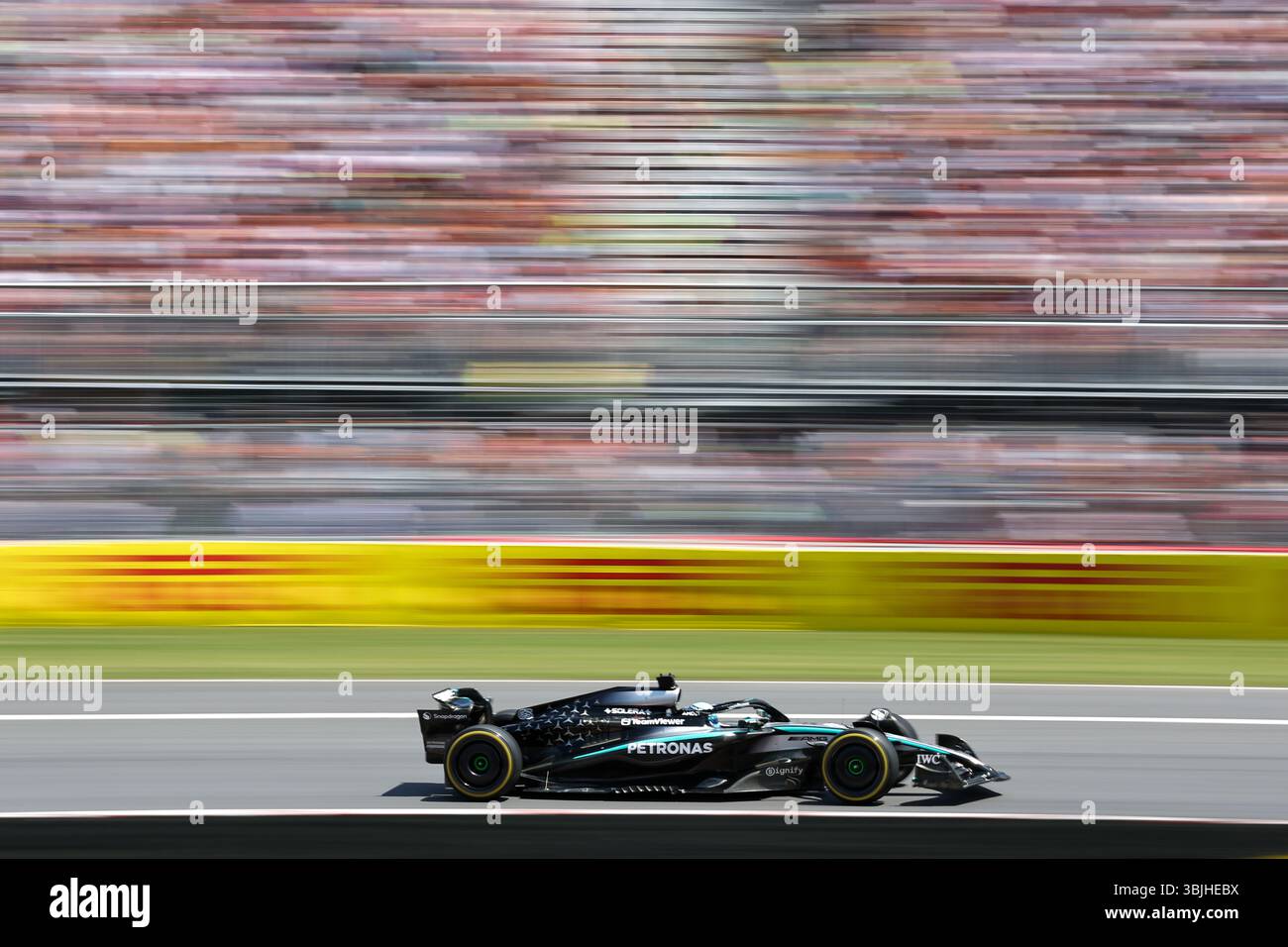 Montreal, Canada. 15th June, 2025. Mercedes' George Russell of Britain ...
