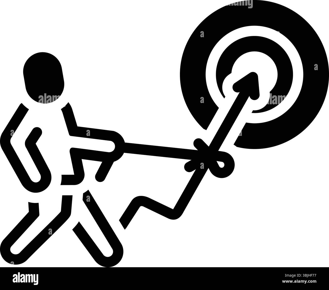 Goal setting vector vectors Black and White Stock Photos & Images - Alamy