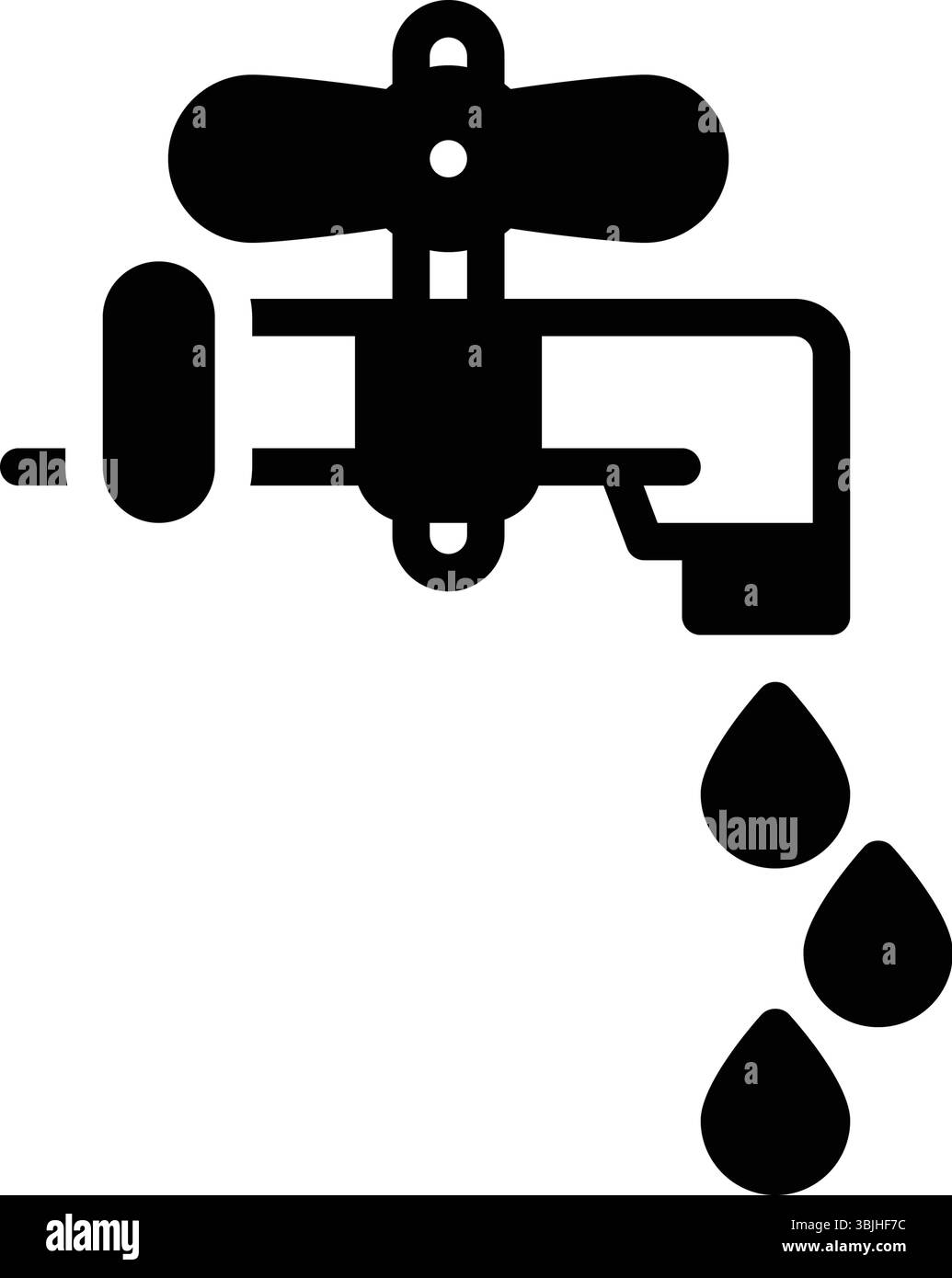 Illustration running tap water Cut Out Stock Images & Pictures - Alamy