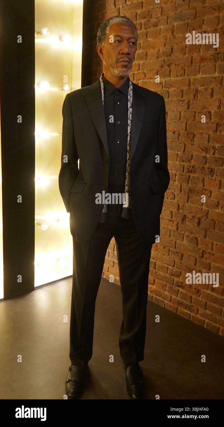 London, England 1st June 2025 Actor Morgan Freeman Wax Figure at Madame ...