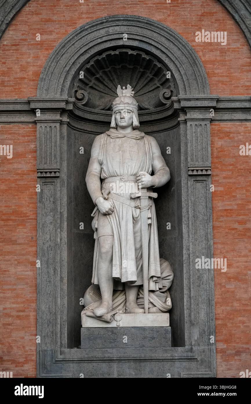 Statues on Palazzo Reale, the royal palace, palace of the viceroys on ...