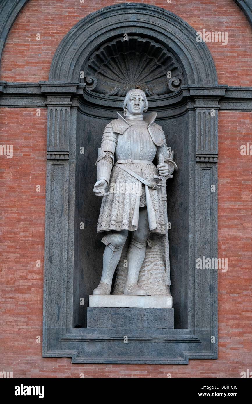 Statues on Palazzo Reale, the royal palace, palace of the viceroys on ...