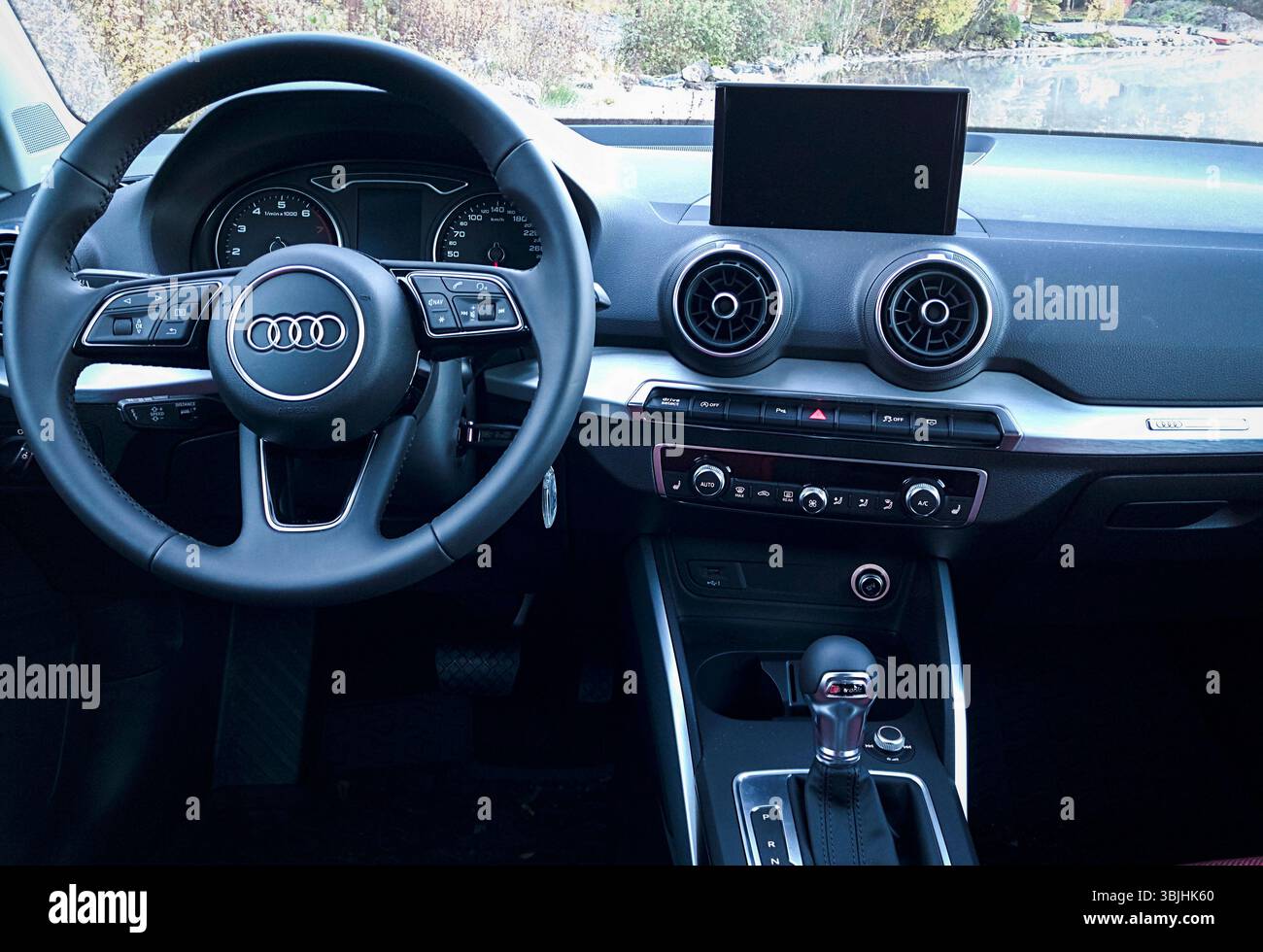 Audi Q2 interior and dashboard Stock Photo - Alamy