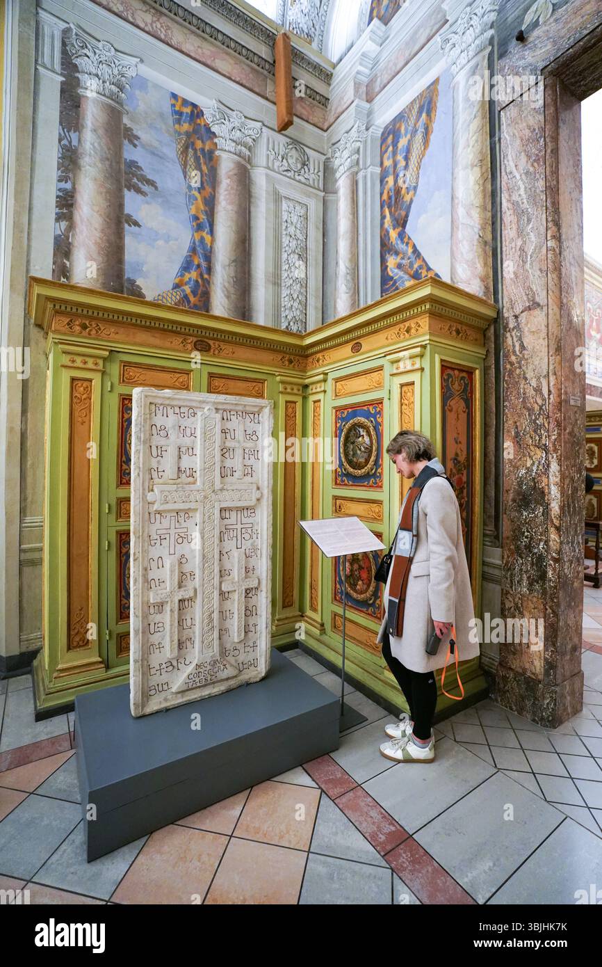 Armenian khachkar at the Vatican Museums, Vatican City Stock Photo - Alamy
