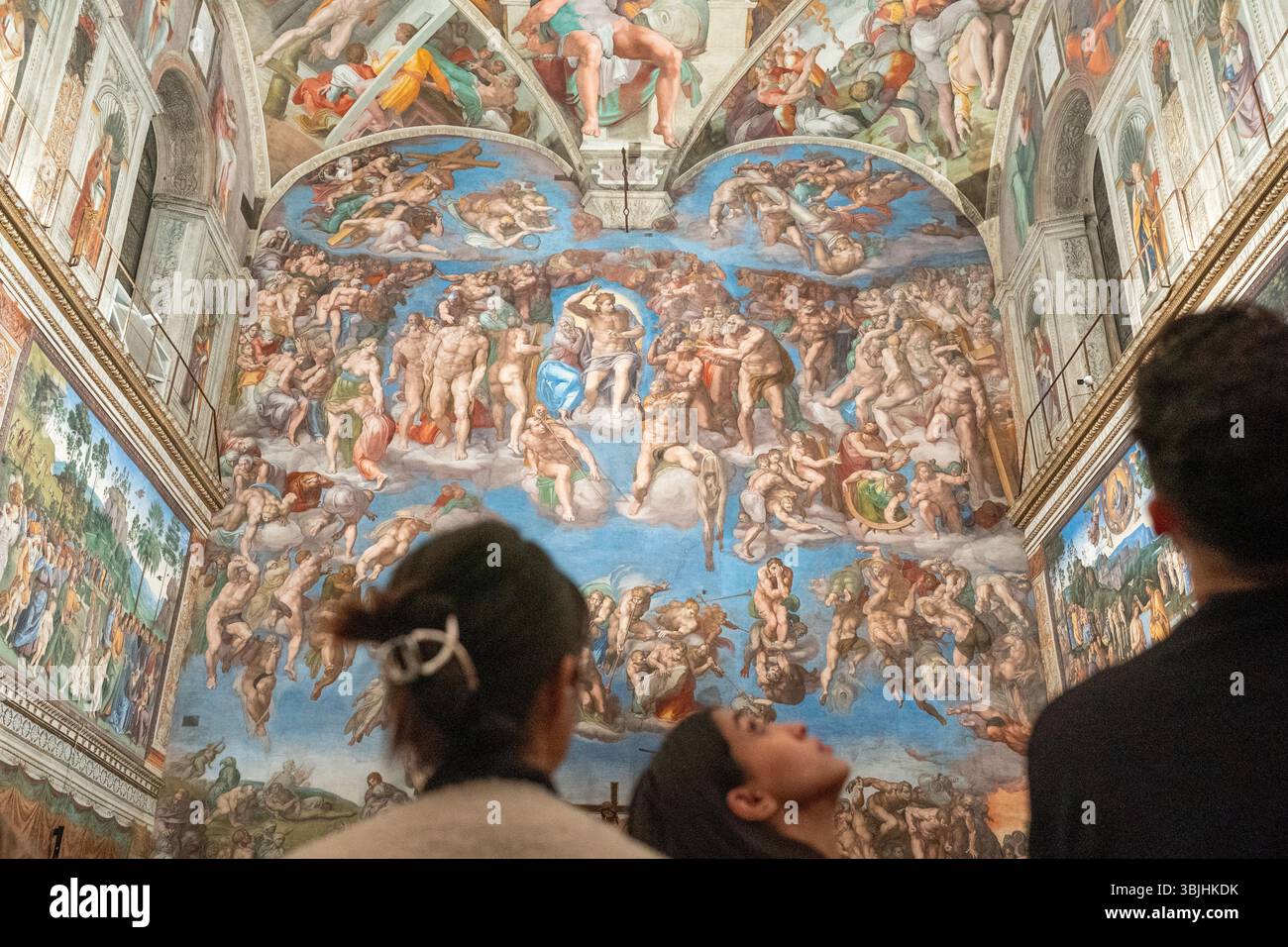 "The Creation of Adam" from Michelangelo's fresco at the Sistine Chapel in Vatican City Stock ...