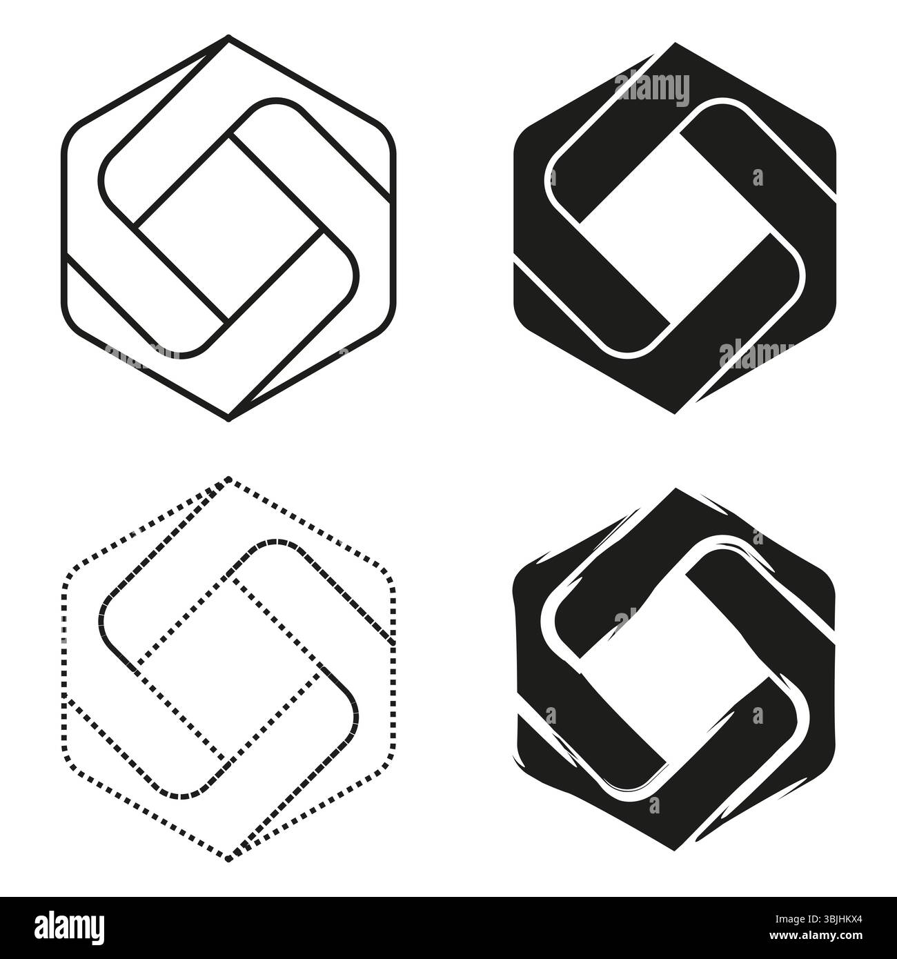 Orange hexagonal movement Stock Vector Images - Alamy