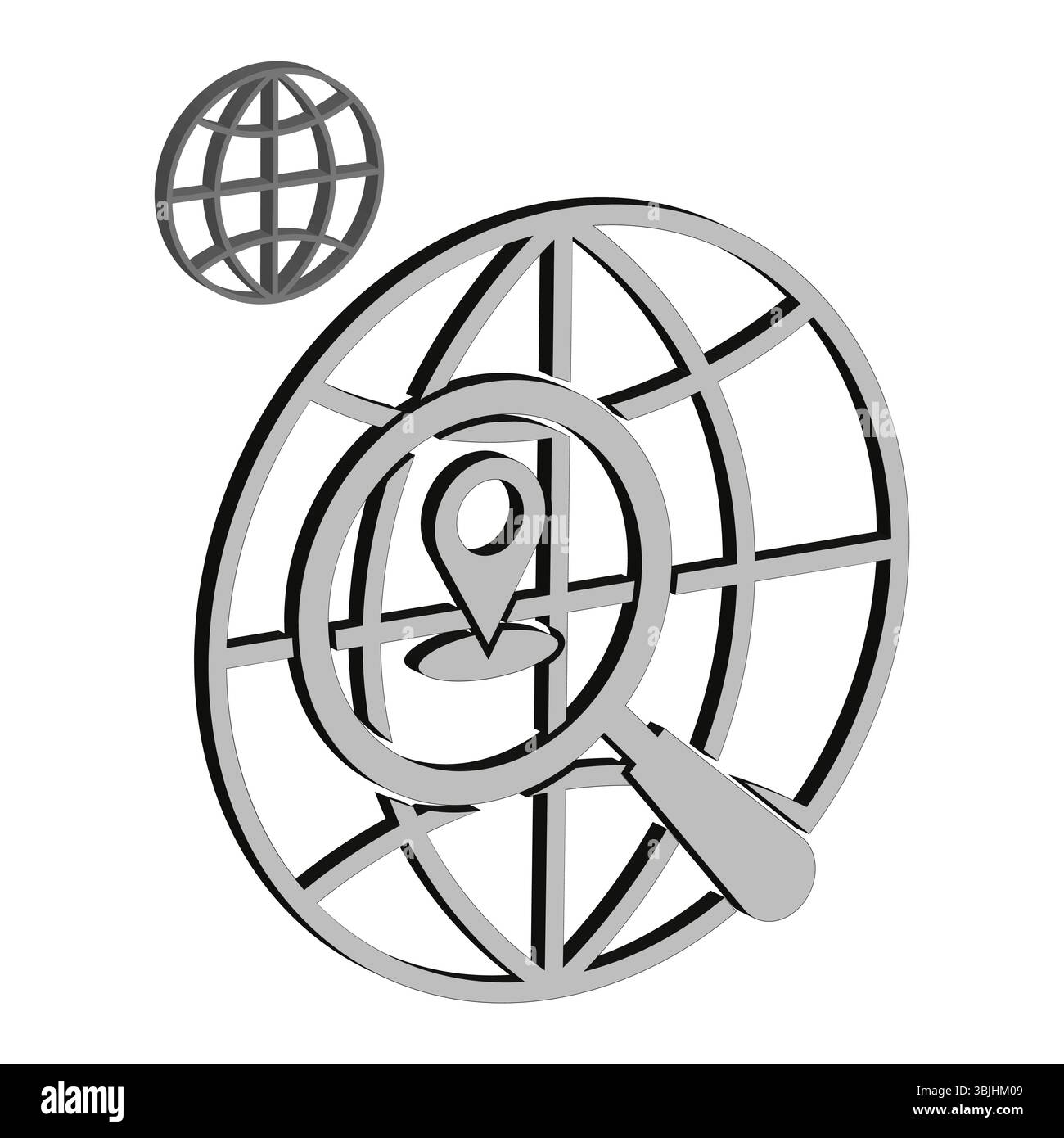 World map icon. Global people network. Communication vector sphere ...