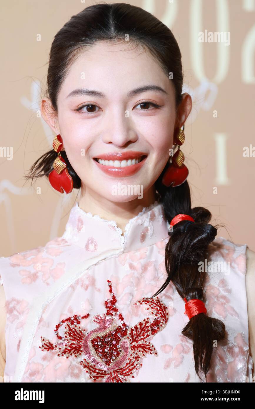 Chinese actress Zhong Chuxi attends an activity in Shanghai, China, 12 ...