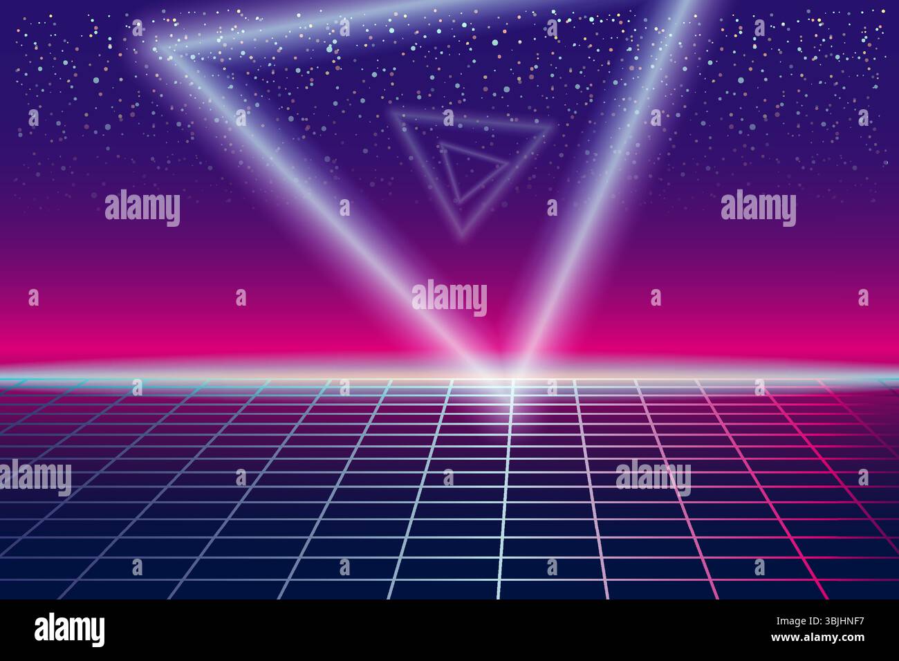 Synthwave retro banner vaporwave aesthetic background Stock Vector ...