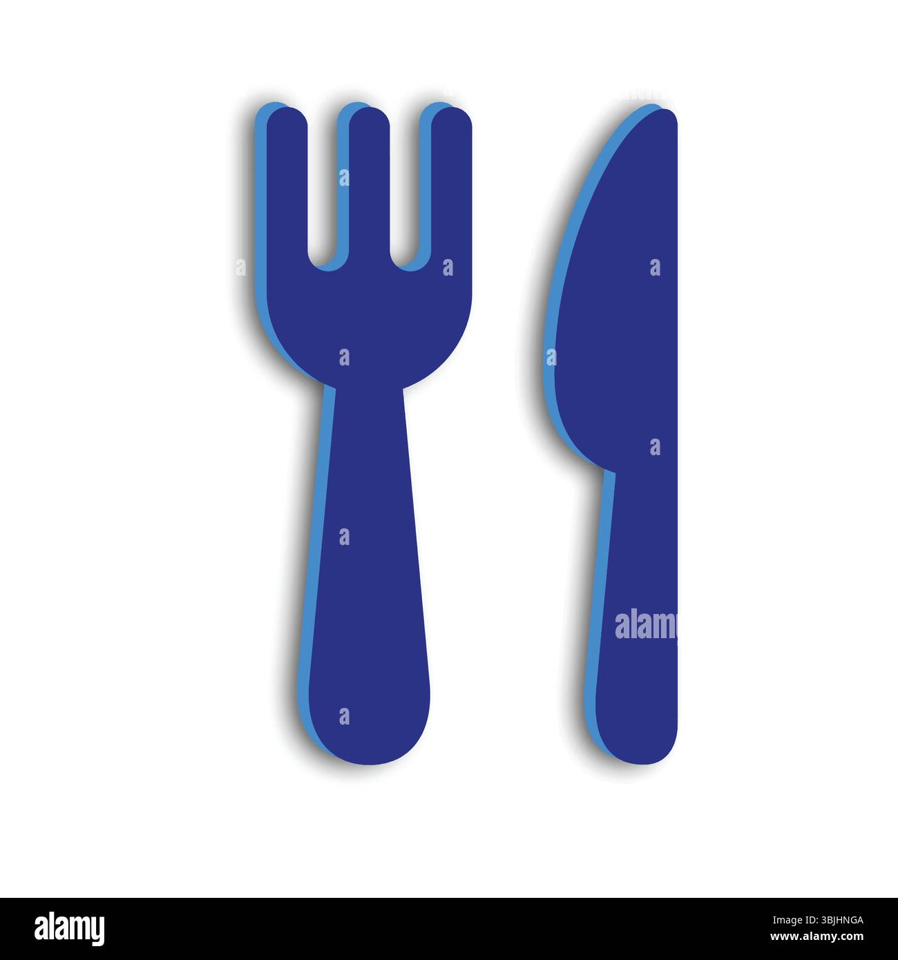 Fork and Knife Icon – Vector Illustration of Cutlery Symbol for Dining ...