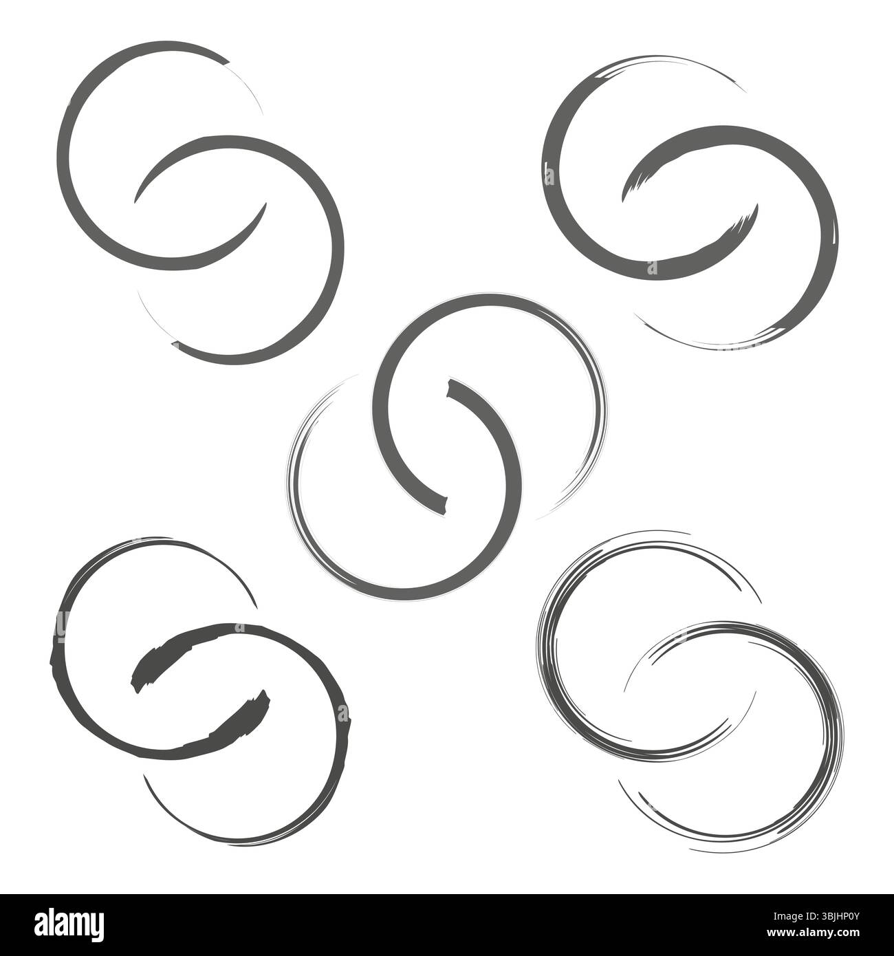 Swirl arrow icon. Twisted direction symbol. Circular rotation shape ...