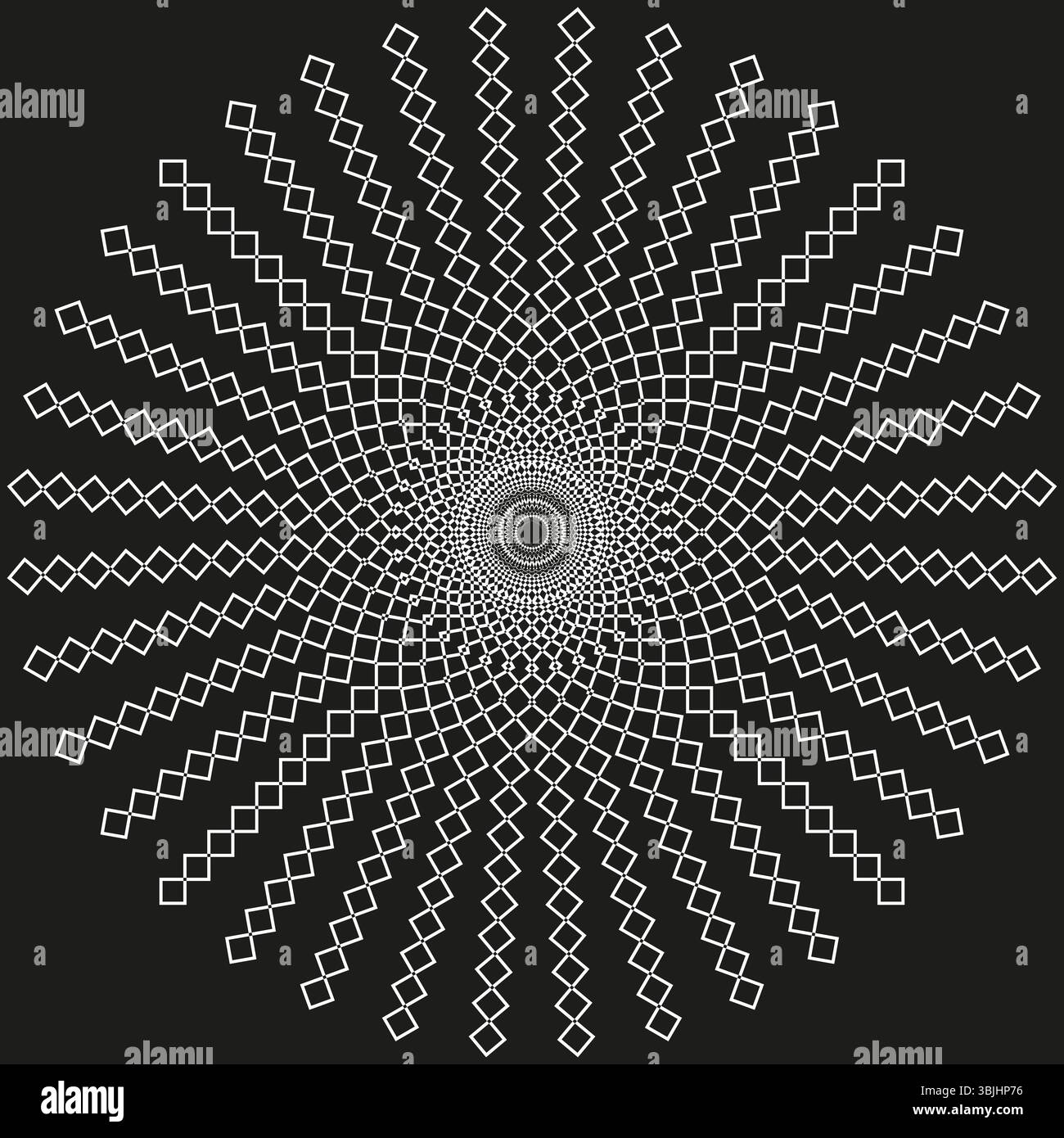 Circular flower shape. Petal symmetry pattern. Radial geometric figure ...
