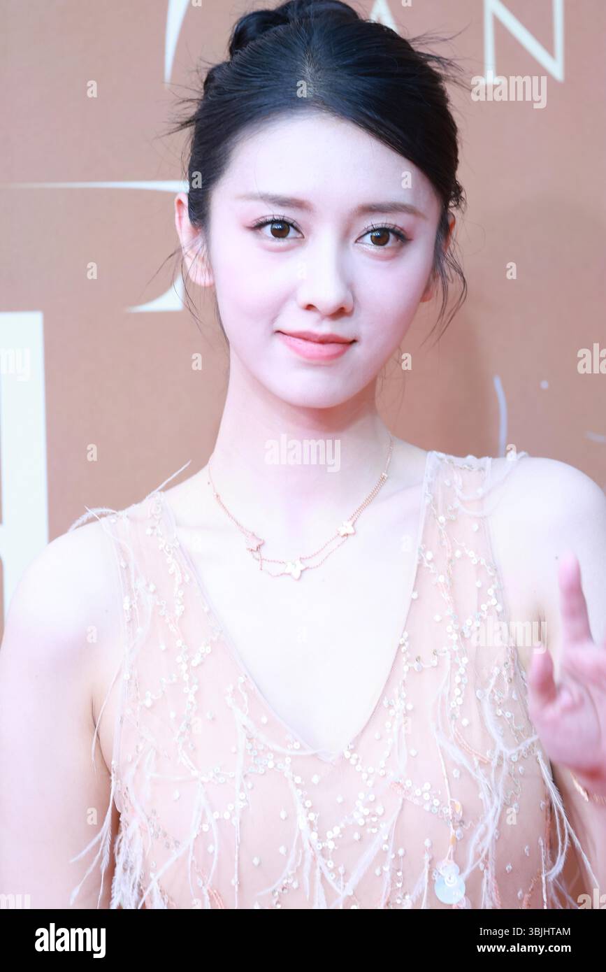 Chinese actress Chen Shujun attends an activity in Shanghai, China, 12 June, 2025 Stock Photo ...