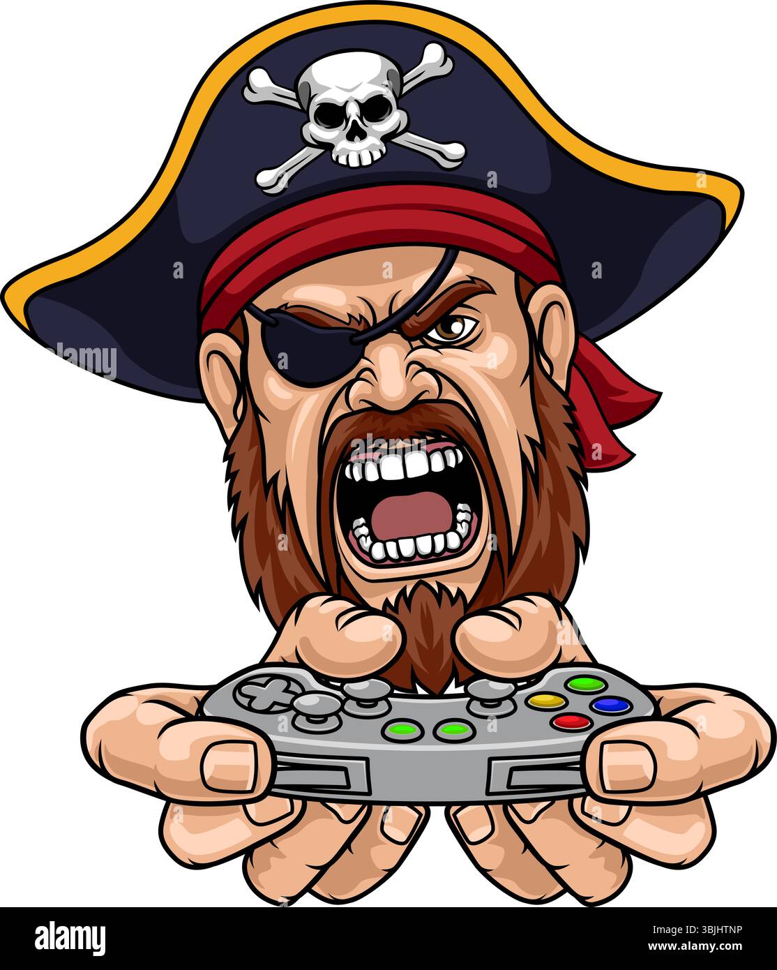 Pirate Gamer Sports Team Mascot Stock Vector Image & Art - Alamy