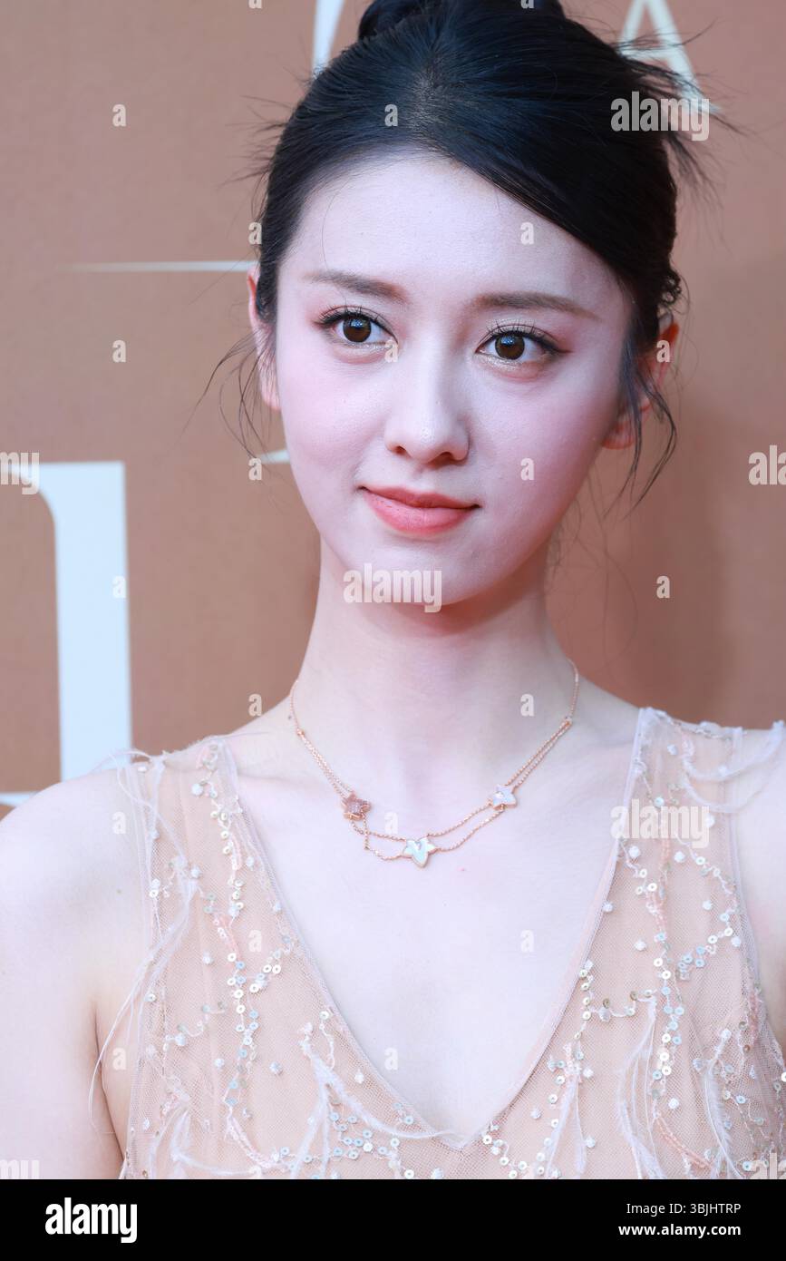 Chinese actress Chen Shujun attends an activity in Shanghai, China, 12 June, 2025 Stock Photo ...