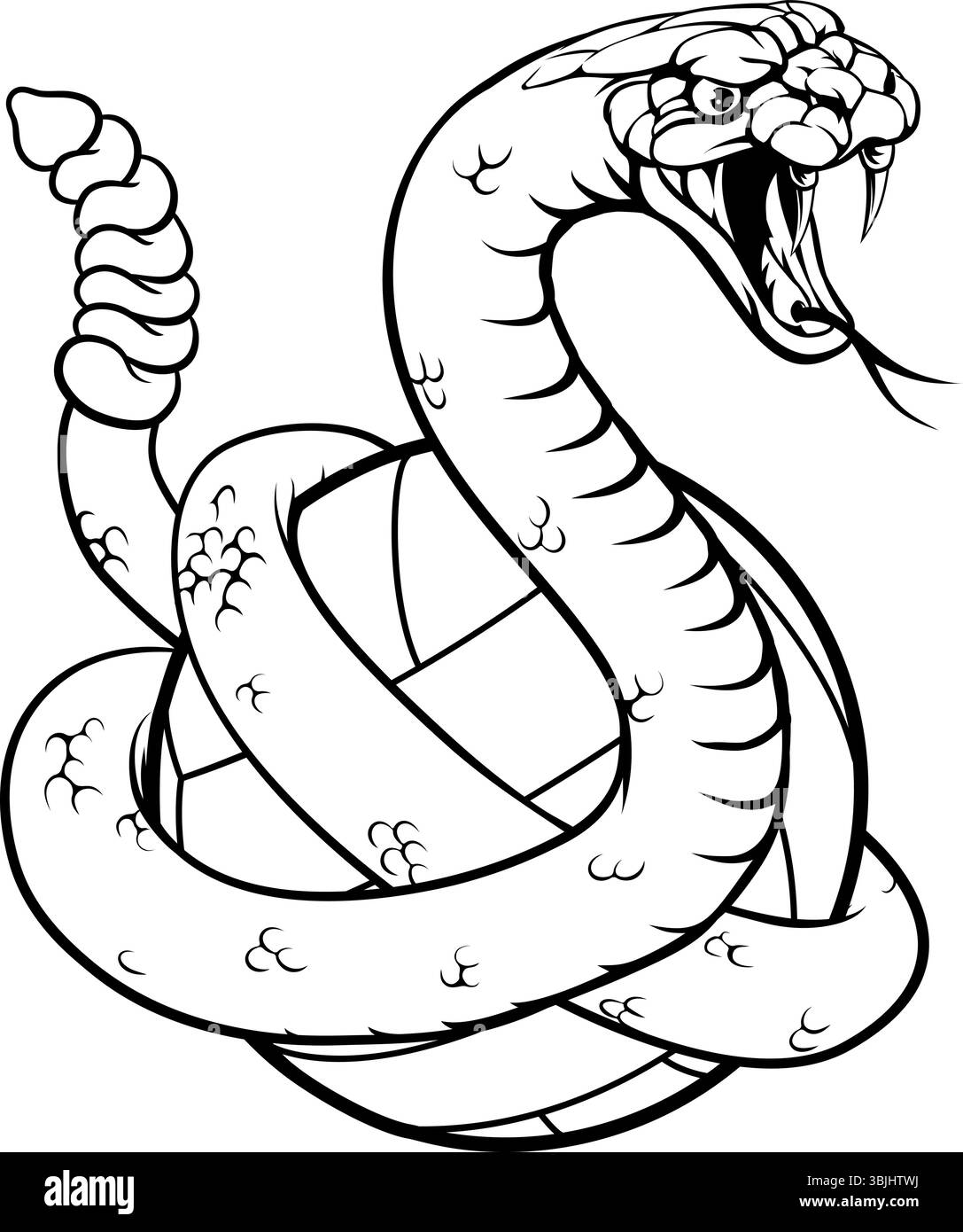 Rattlesnake Snake Volleyball Ball Mascot Stock Vector Image & Art - Alamy