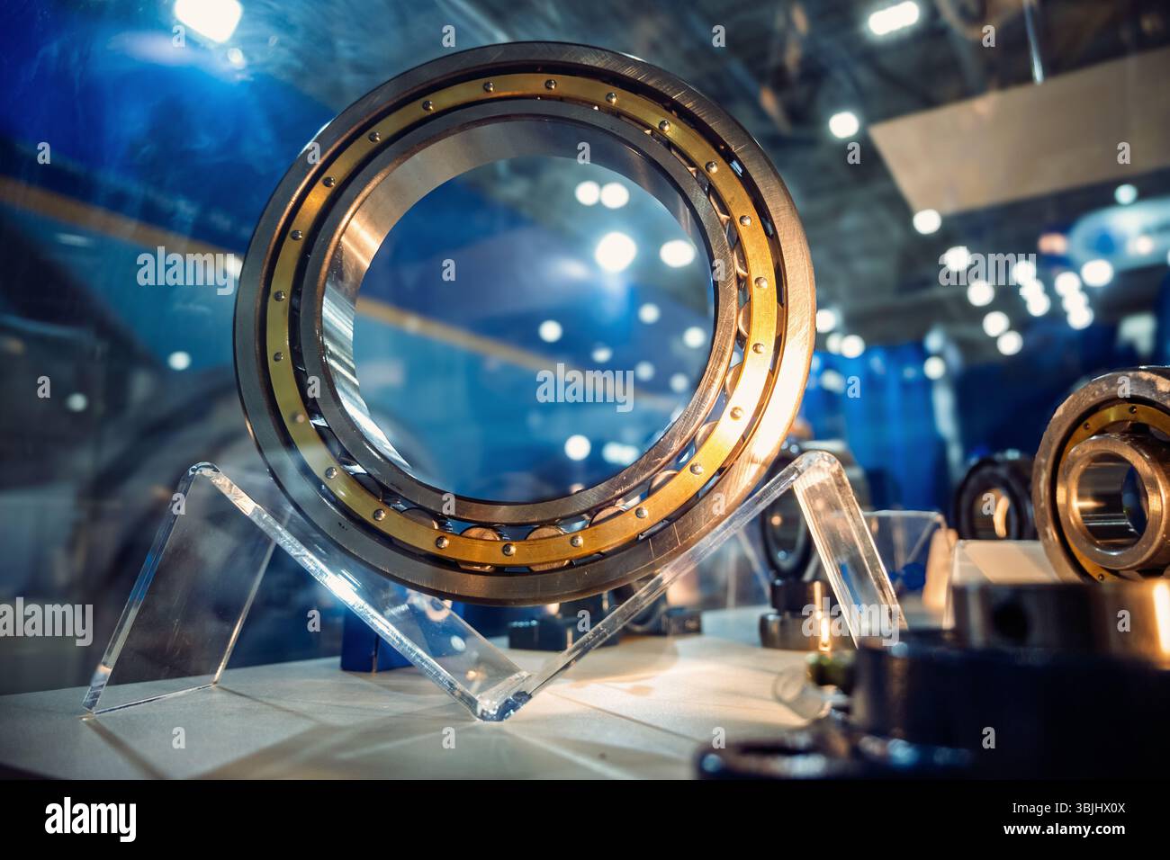 Large industrial bearing on display, showcasing metal technology and ...