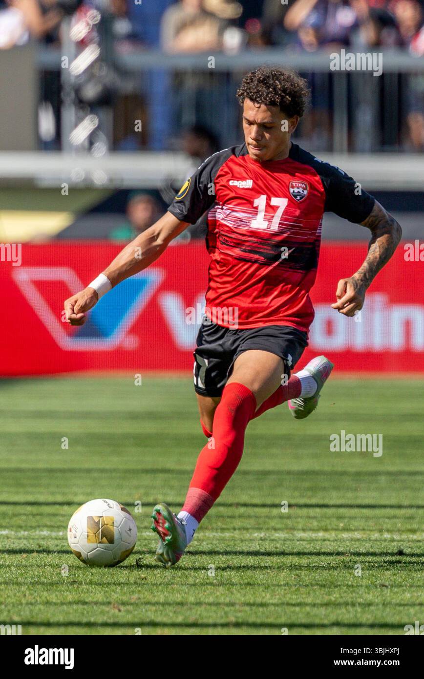 SAN JOSE, CA - JUNE 15: Rio Cardines #17 of Trinidad and Tobago during ...